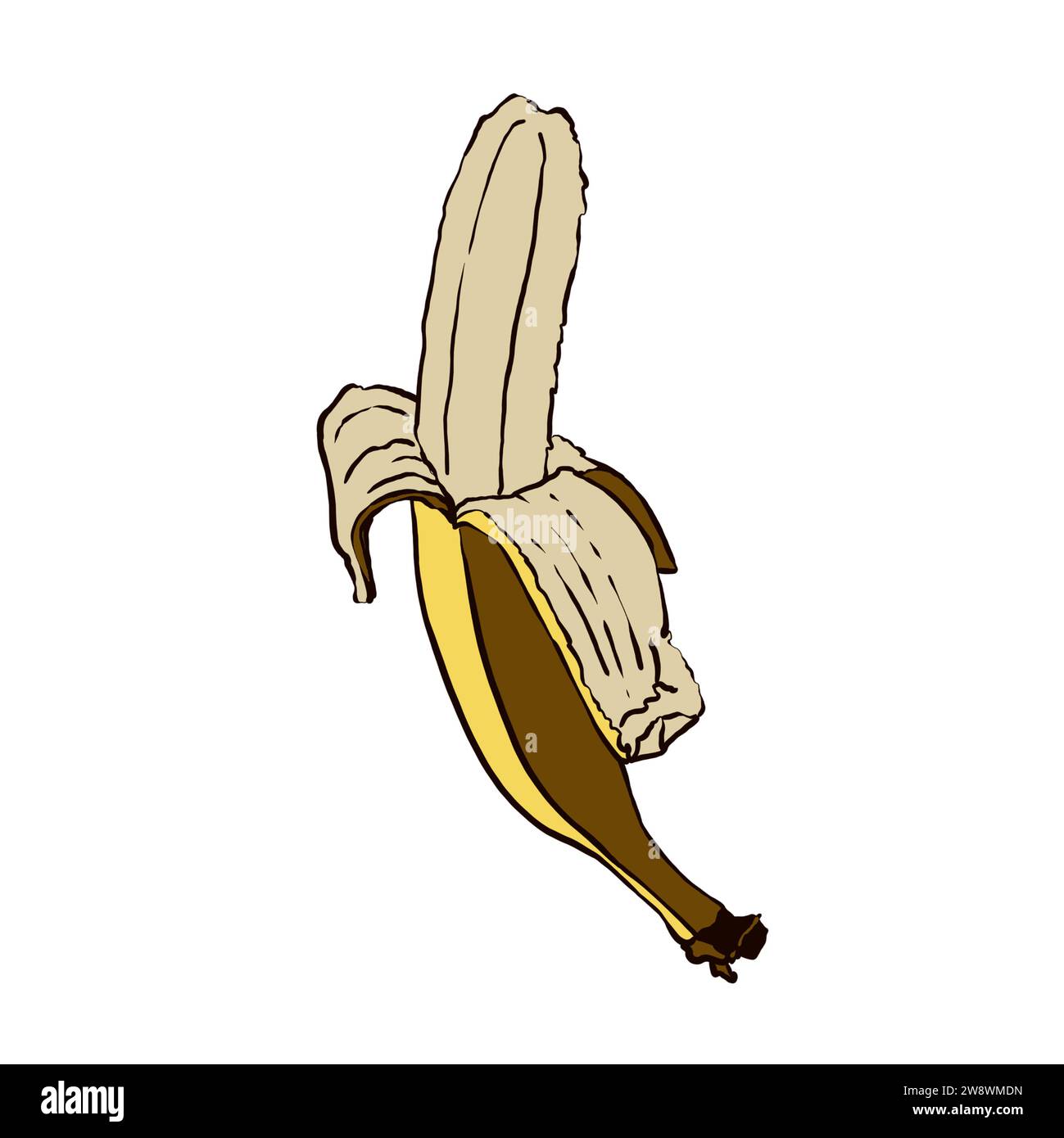 Print of bananas. Abstract modern set of banana icons highlighted on a ...