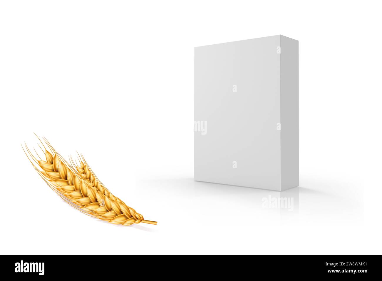 Cereal Packaging Box Mockup Isolated on Background 3D Rendering Stock ...