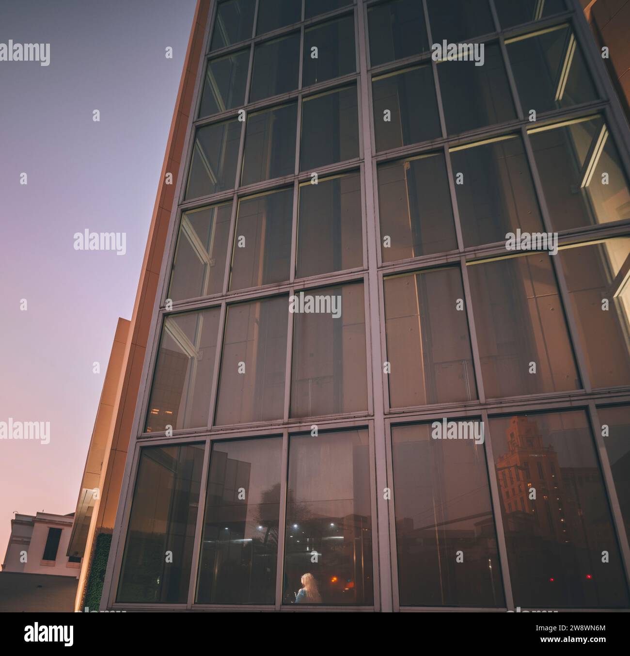 office building with windows business coral gables Stock Photo - Alamy