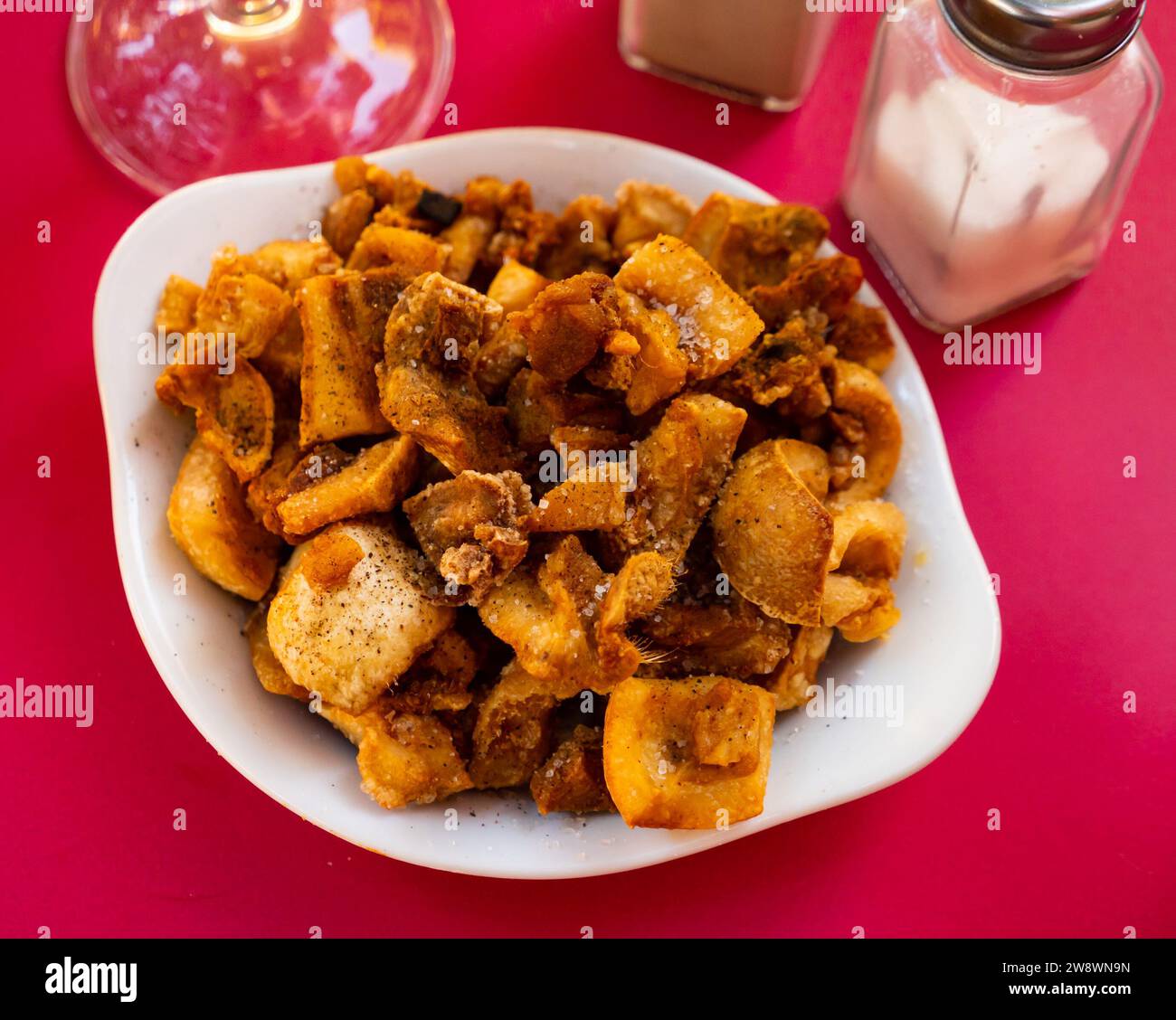 Morros fritos - traditional Spanish meat appetizer served on plate ...