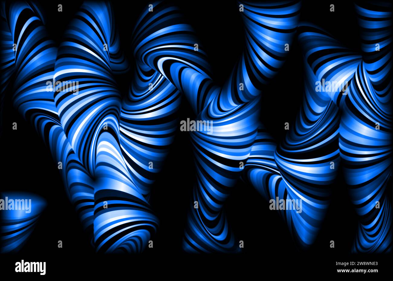 abstract lines and waves in blue color Stock Photo - Alamy
