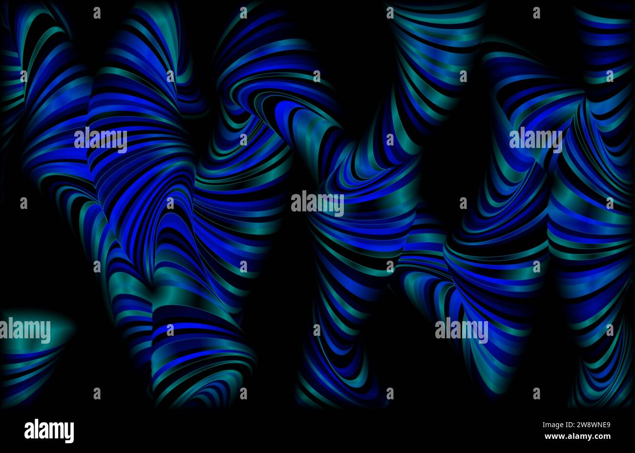 abstract lines and waves in blue green and black color Stock Photo - Alamy
