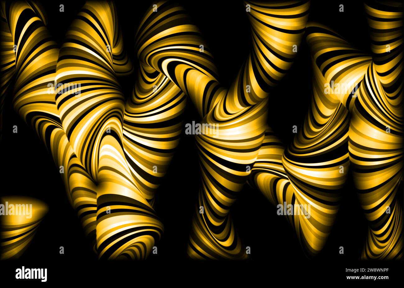 abstract lines and waves in yellow color Stock Photo - Alamy