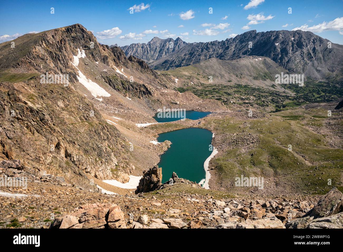 Mount Neva with Neva lakes below, Colorado Stock Photo - Alamy
