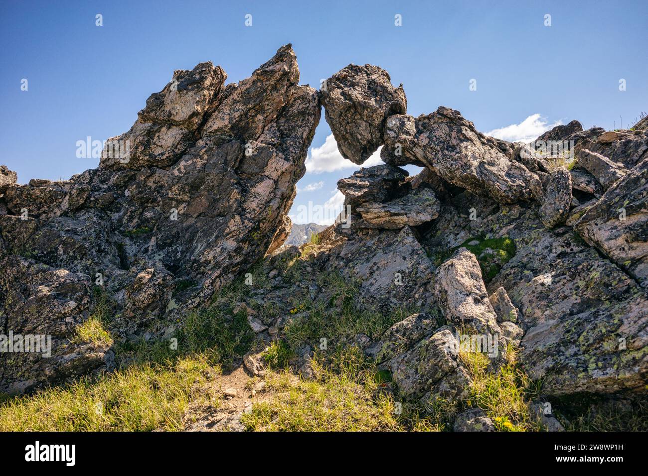 Unique rock formation in the Indian Peaks Wilderness, Colorado Stock ...
