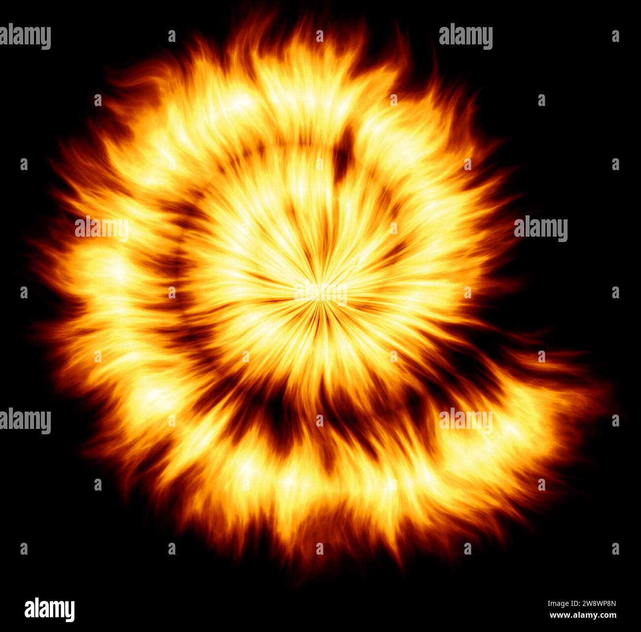 TRAIL CIRCLE OF FIRE, FLAME, LINE, EMBER, HEAT Stock Photo - Alamy