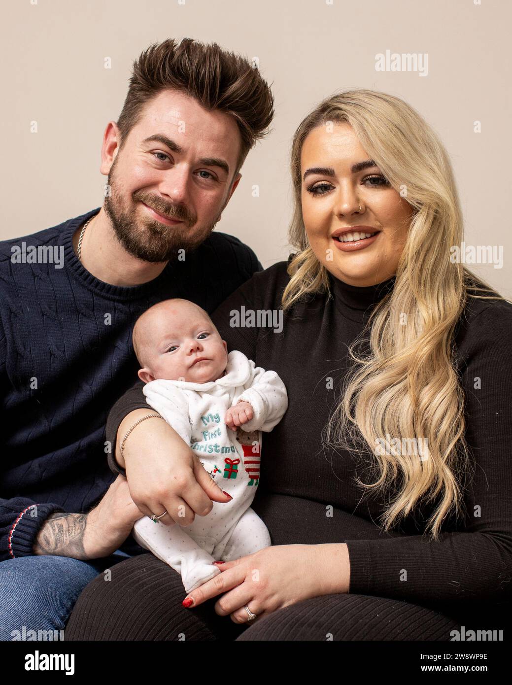 Marcus and Rachel Gilmore with their daughter Raina at their home ...