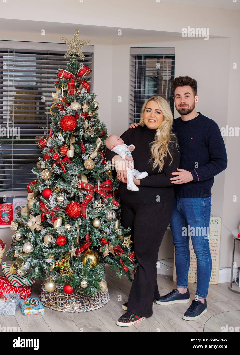 Marcus and Rachel Gilmore with their daughter Raina at their home ...