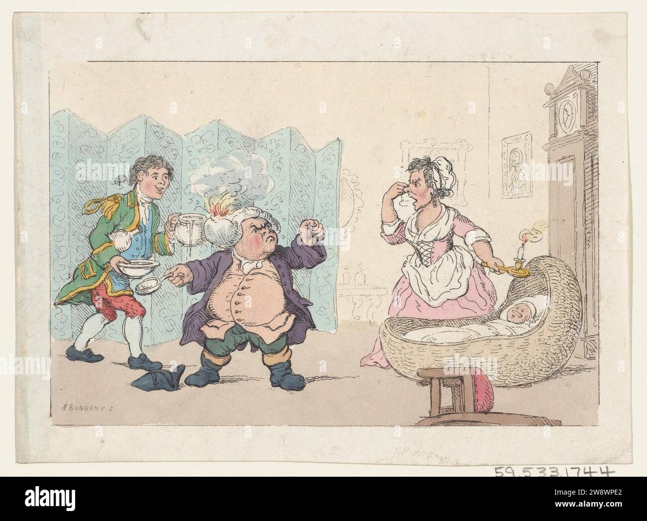 The Battle of the Cataplasm (Tristram Shandy) 1959 by Henry William ...