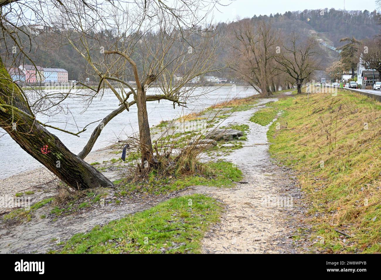 Linz, Urfahr, Hochwasser 22.12.2023, Linz, AUT, Urfahr, Hochwasser, im ...
