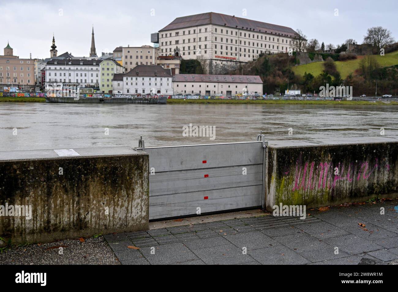 Linz, Urfahr, Hochwasser 22.12.2023, Linz, AUT, Urfahr, Hochwasser, im ...