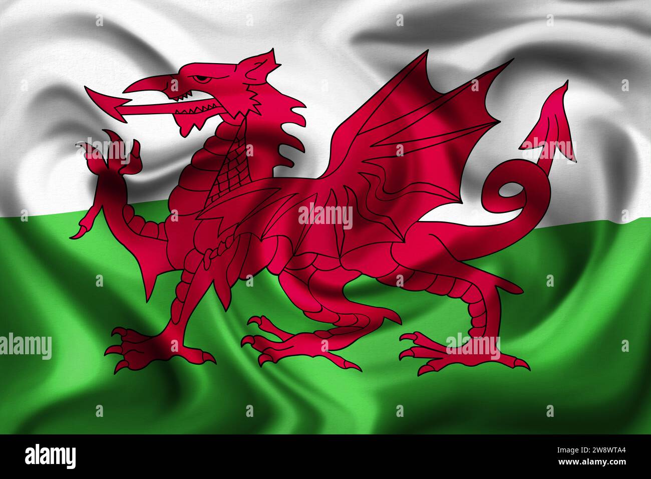 Welsh flag illustration hi-res stock photography and images - Alamy