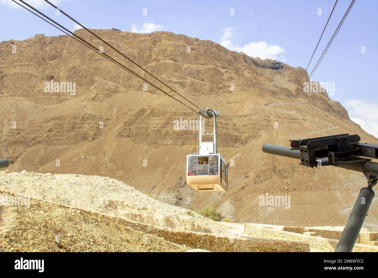 7 Novr 2022, The cable Car to the ancient ruins at Massada in the South ...