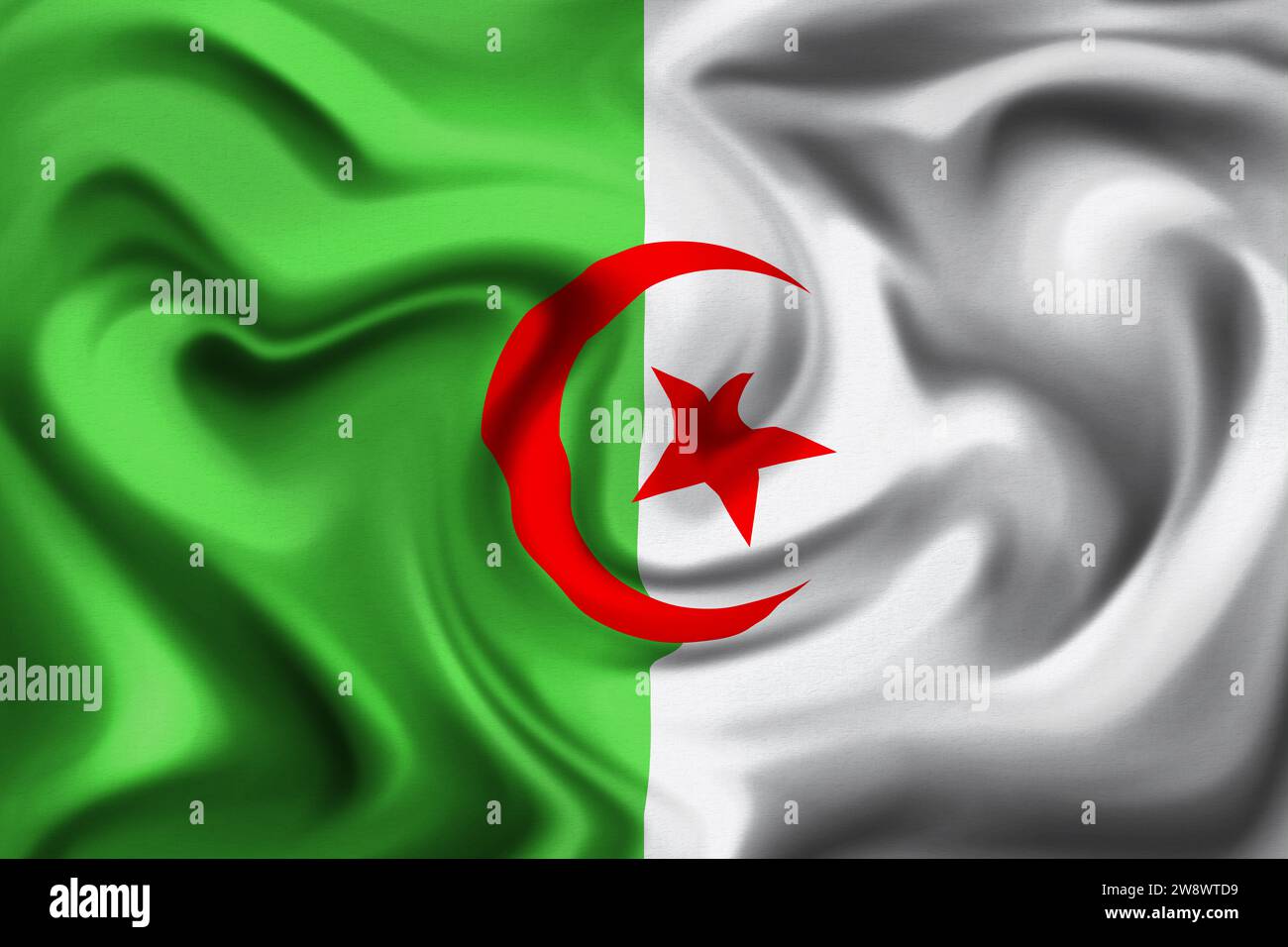 flag of algeria Stock Photo - Alamy