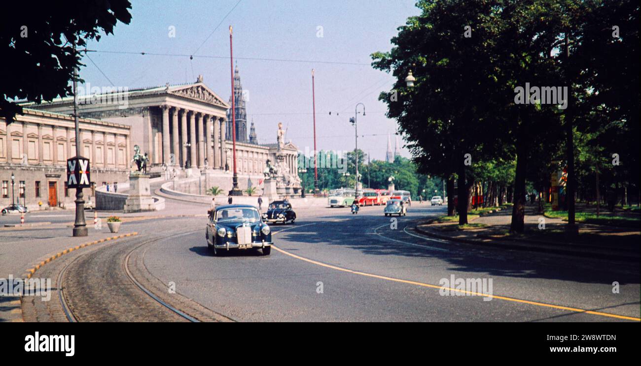 Wien Austria, ca. 1958, Wien, Parlament *** Vienna Austria, ca 1958 ...