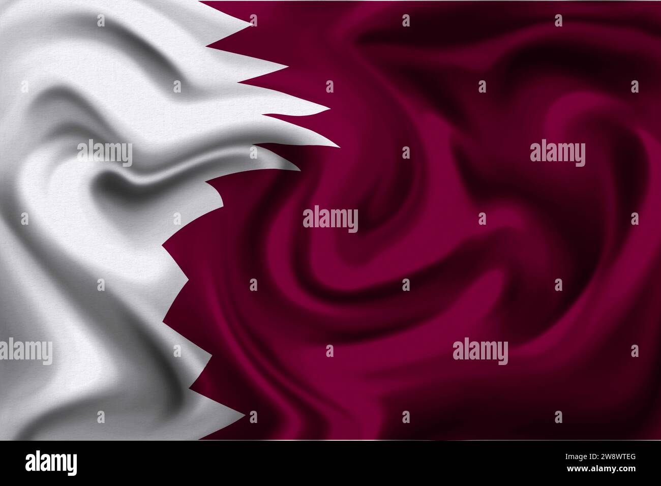 flag of qatar Stock Photo - Alamy