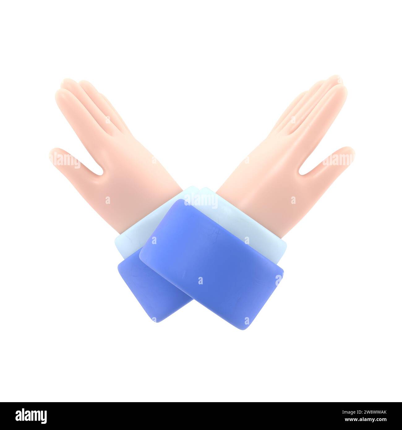 Gesture crossed hands. Rejection expression crossing arms. Negative ...