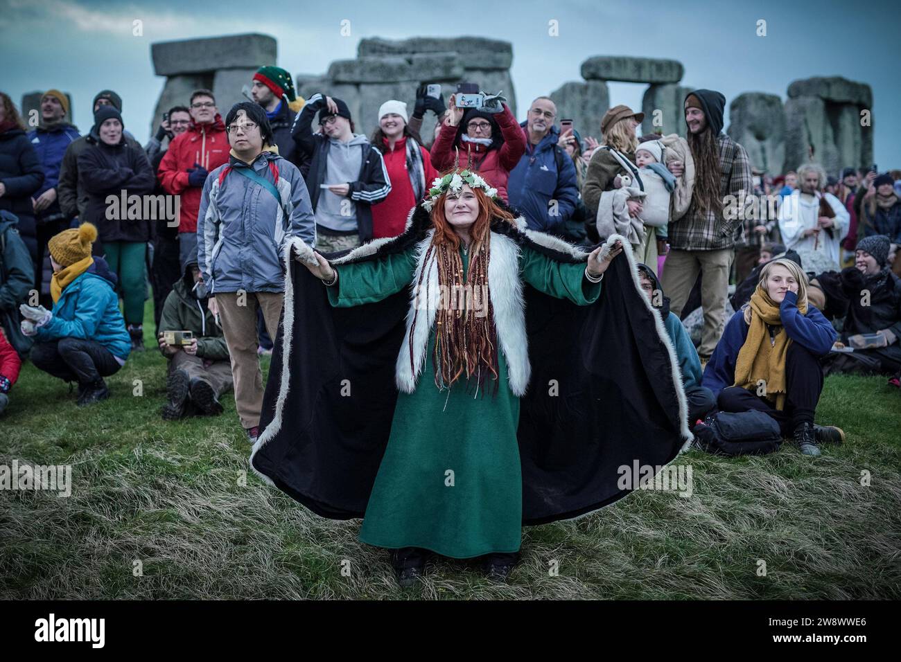 Wiltshire, UK. 22nd December 2023. Winter Solstice celebrations at ...