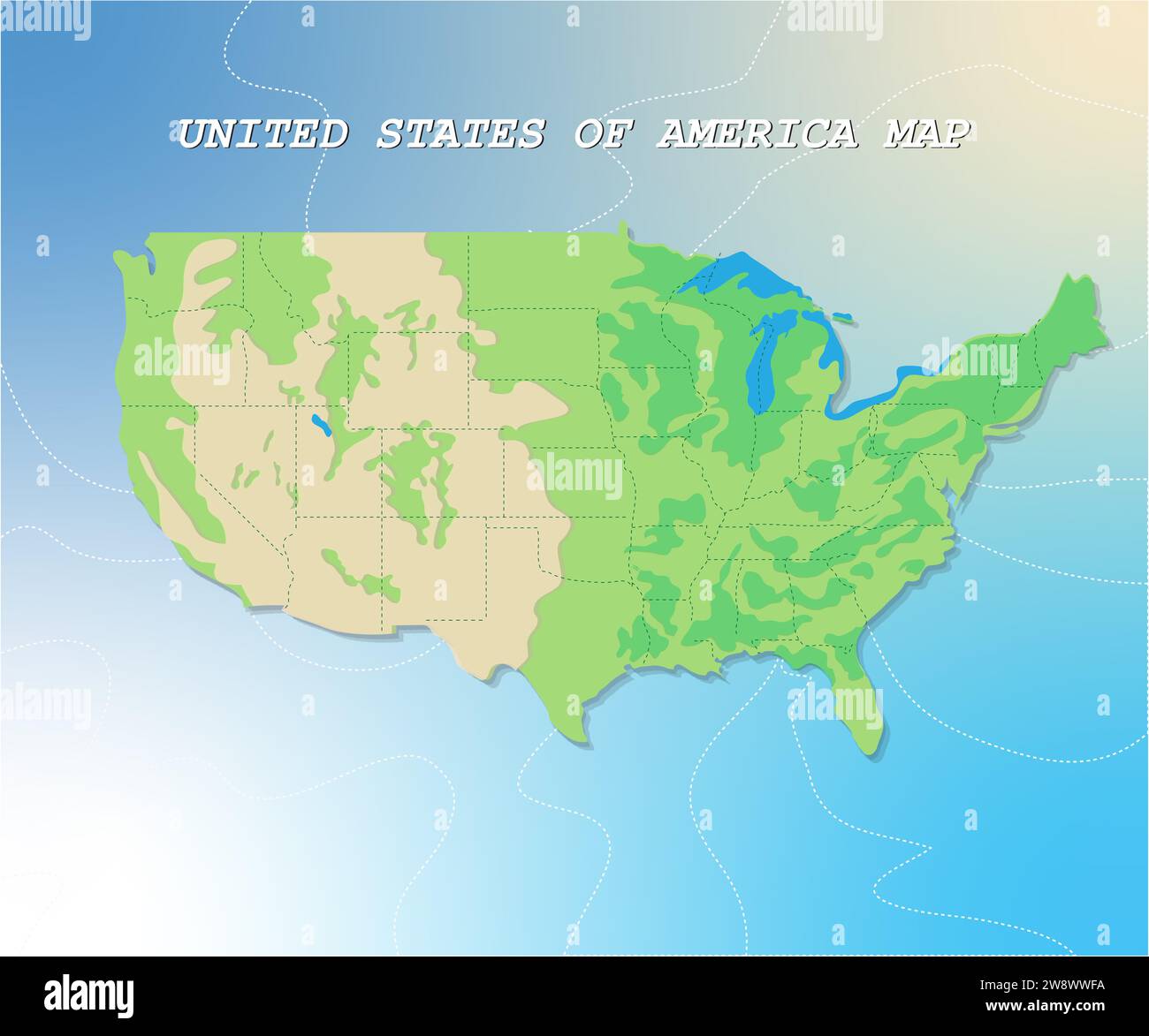 United states rivers map hi-res stock photography and images - Alamy
