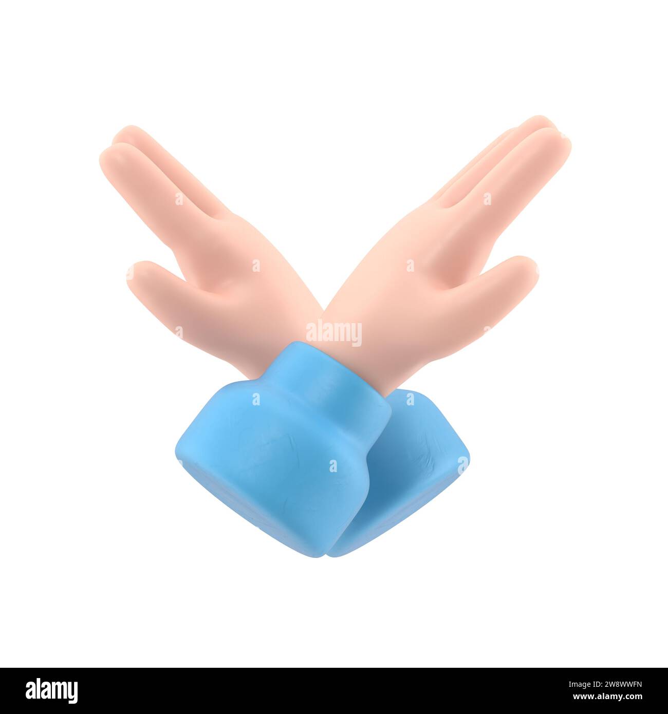 Gesture crossed hands. Rejection expression crossing arms. Negative ...