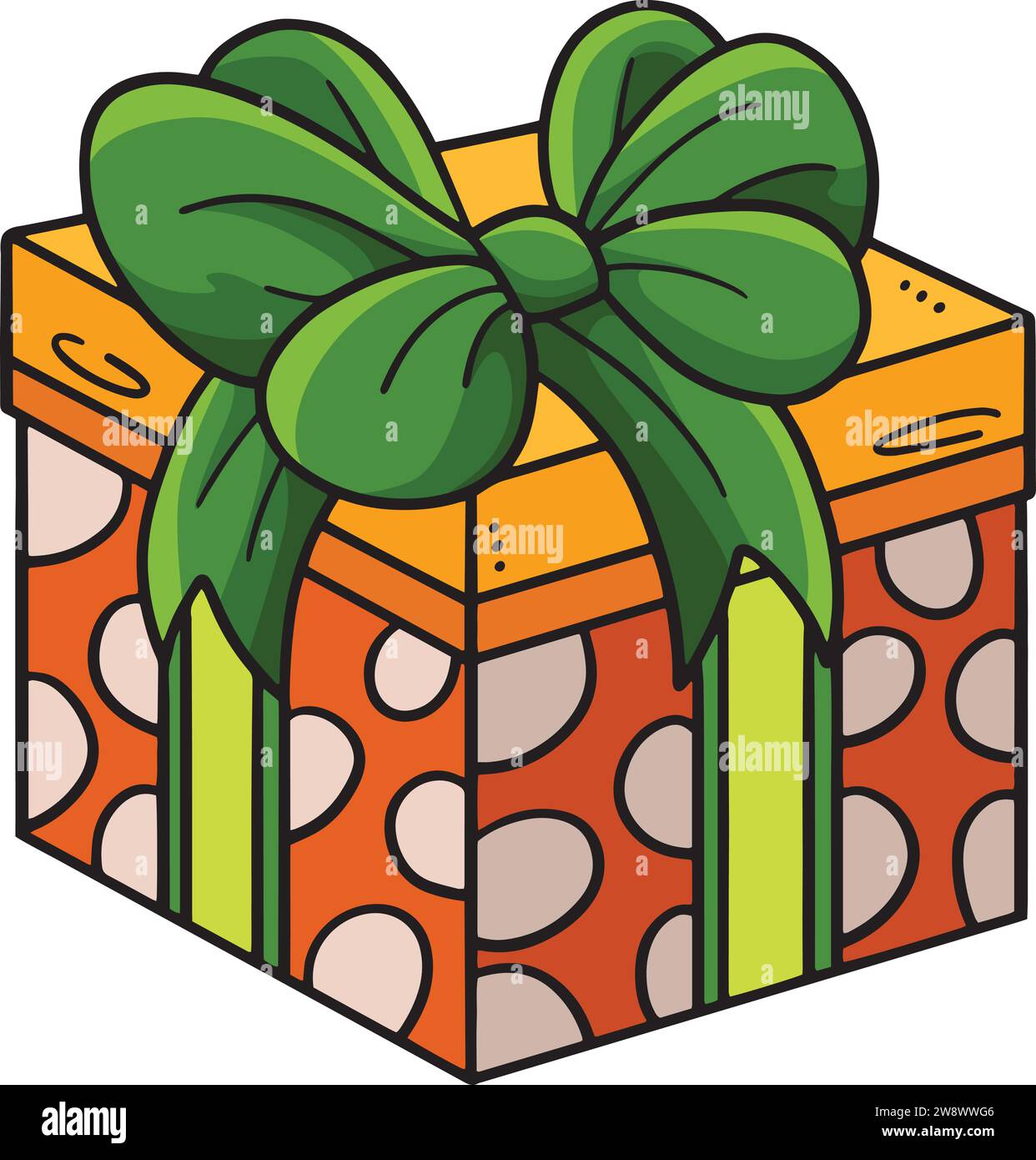 Birthday Gift Cartoon Colored Clipart Illustration Stock Vector Image ...