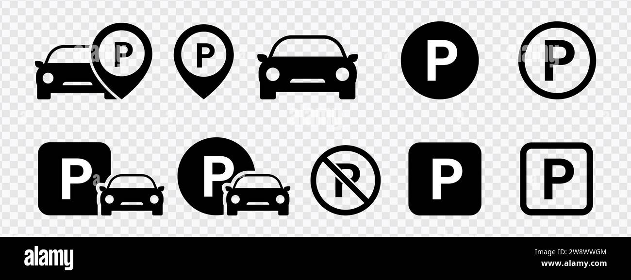 Car parking icon symbol hi-res stock photography and images - Alamy