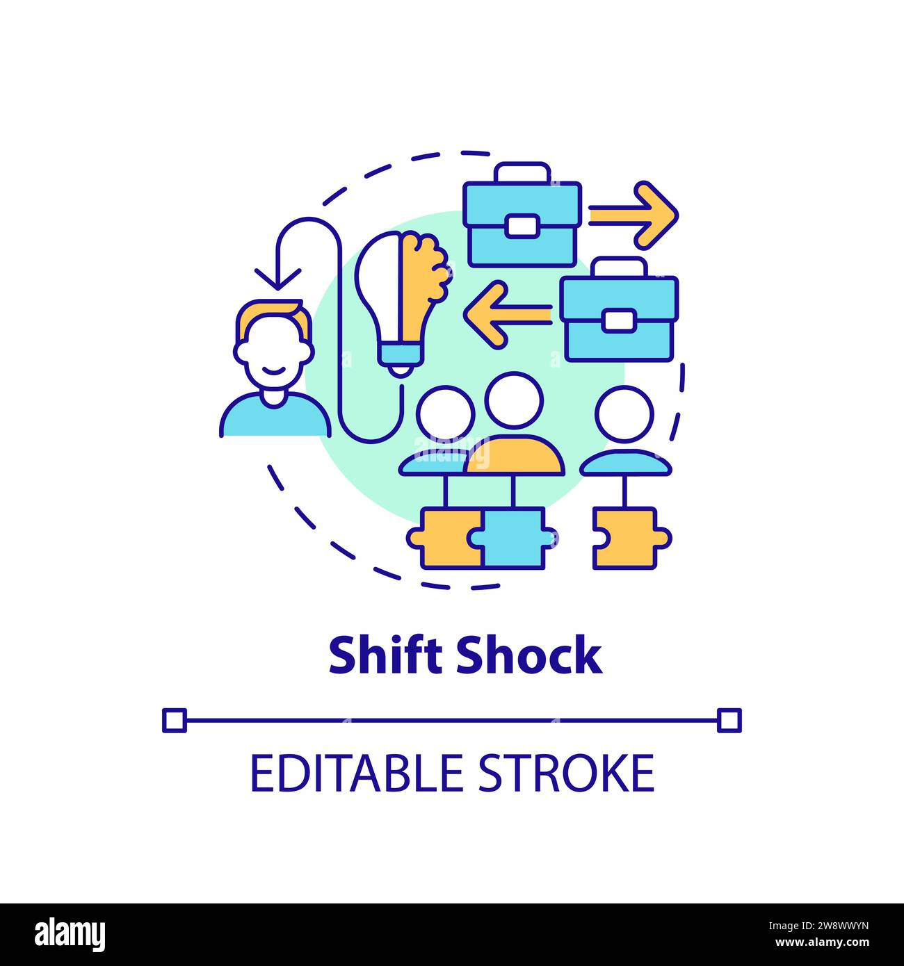 Thin line simple colorful shift shock icon concept Stock Vector Image ... Thin line simple colorful shift shock icon concept Stock Vector Image ...
