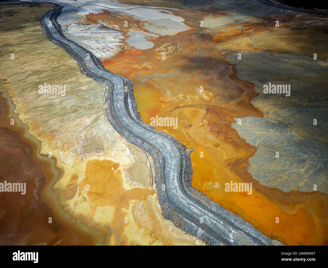 Aerial view of Mining activity. Apocalypse scenery. Earth destruction ...
