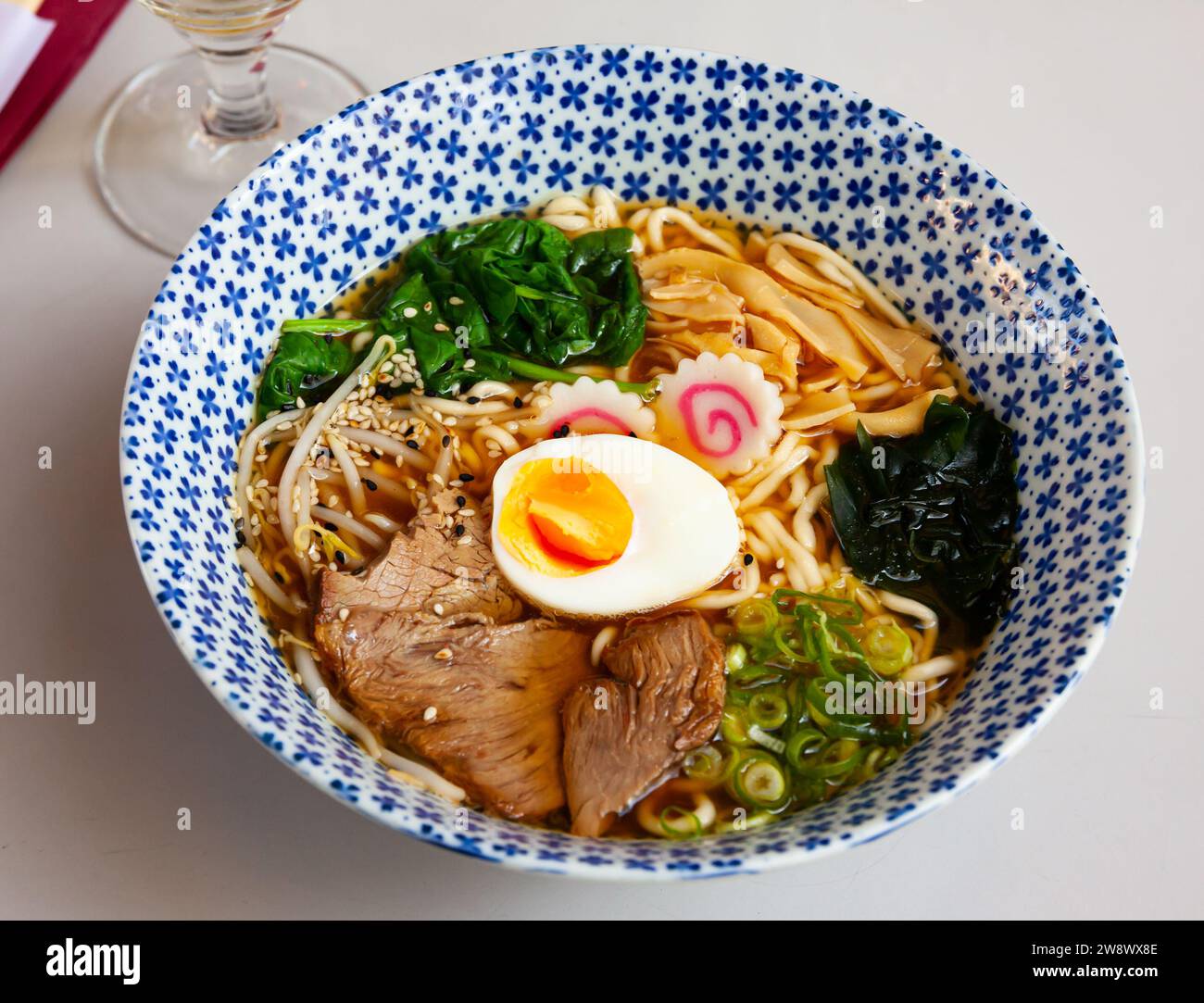 Traditional japanese thick ramen with veal Stock Photo - Alamy