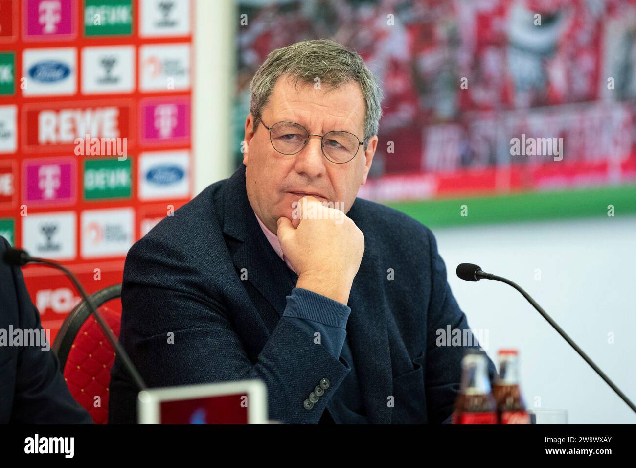 Koeln, Deutschland. 22nd Dec, 2023. Werner Wolf (Pr?sident, 1.FC K?ln) bei der Pressekonferenz ...