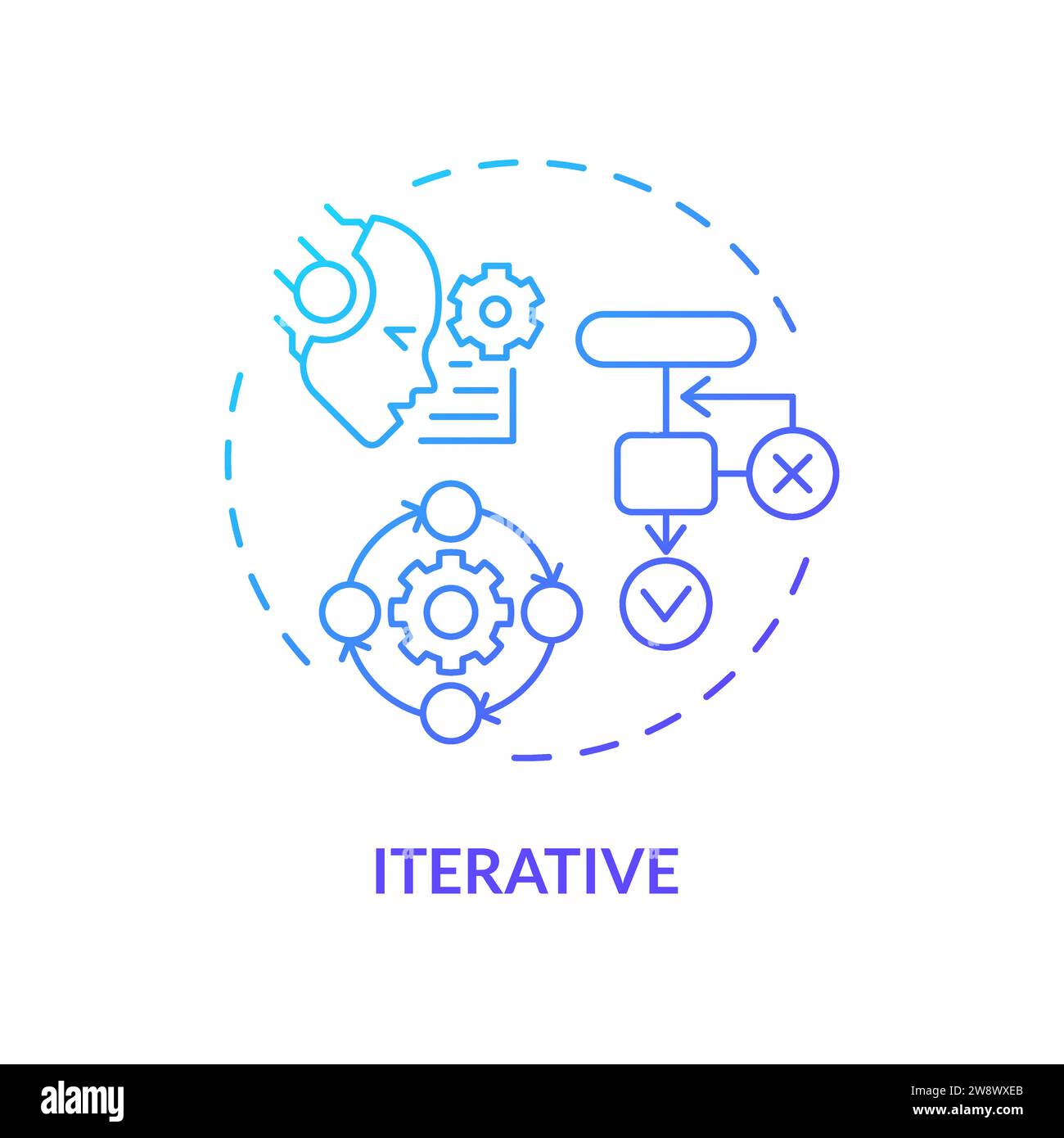 Thin line simple gradient iterative icon concept Stock Vector Image ... Thin line simple gradient iterative icon concept Stock Vector Image ...