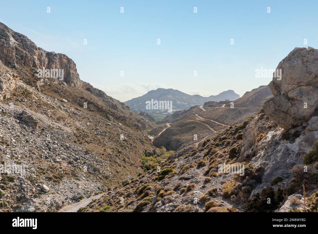 The Asomatos Kourtaliotiko Gorge on the island of Crete in Greece ...