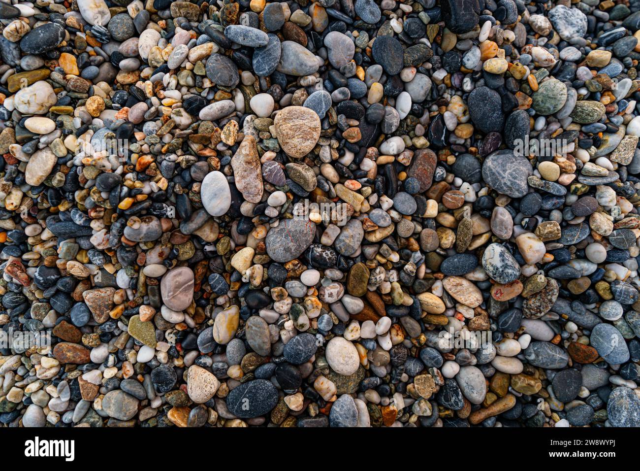 Colorful pebble stones close-up at the beach background Stock Photo - Alamy
