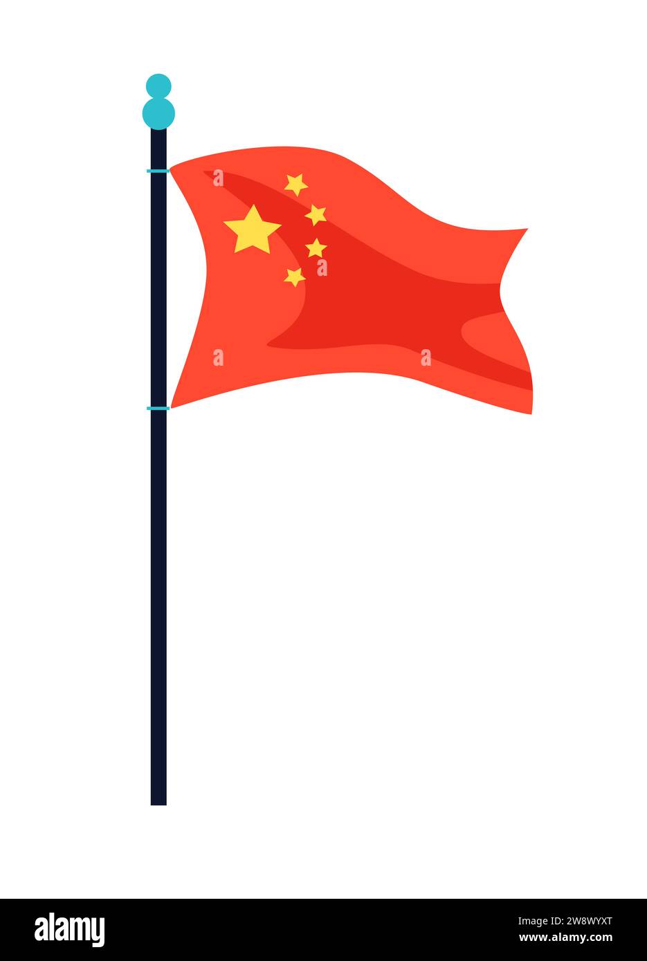 Chinese national flag - modern flat design style single isolated image ...
