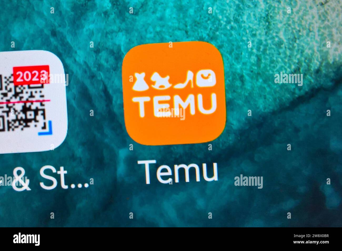 Temu Online Shop, Display-Anzeige der Smartphone App *** Temu online ...