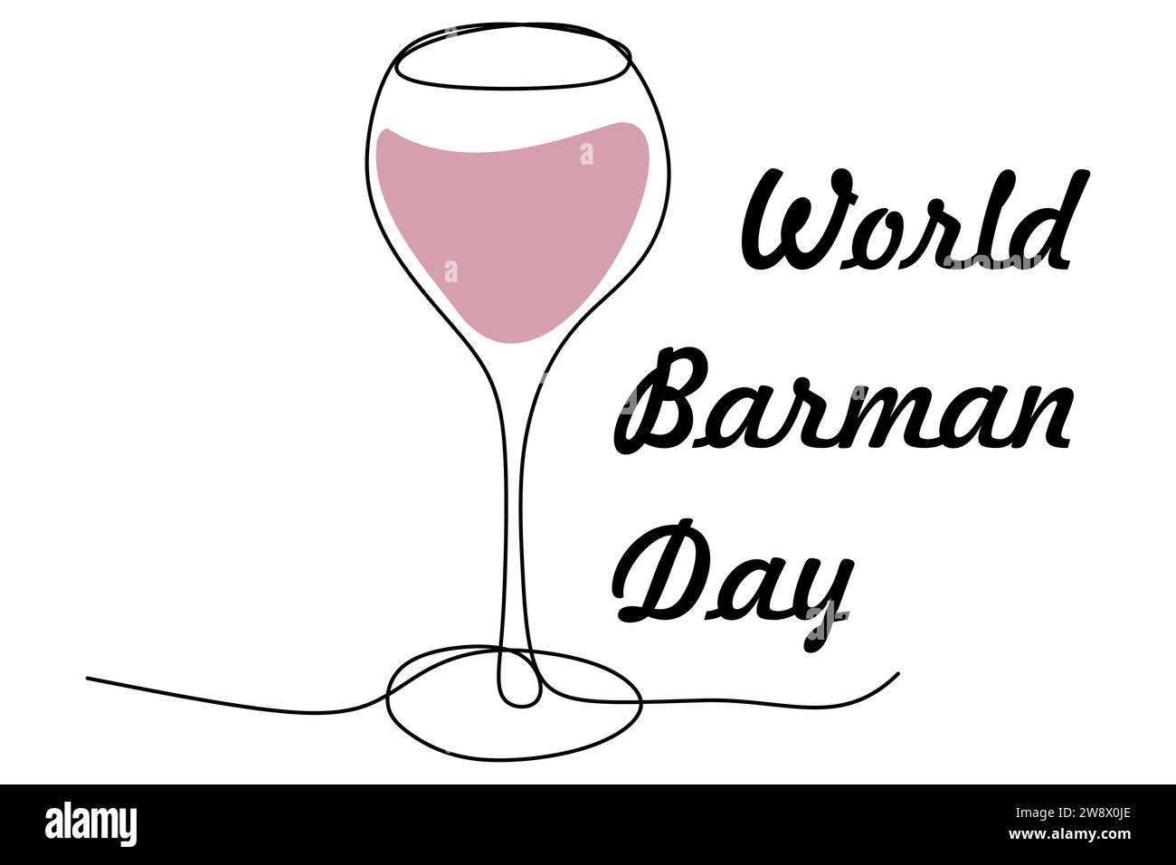 Bartenders Day. Red wine on international Bartender Day. Continuous ...