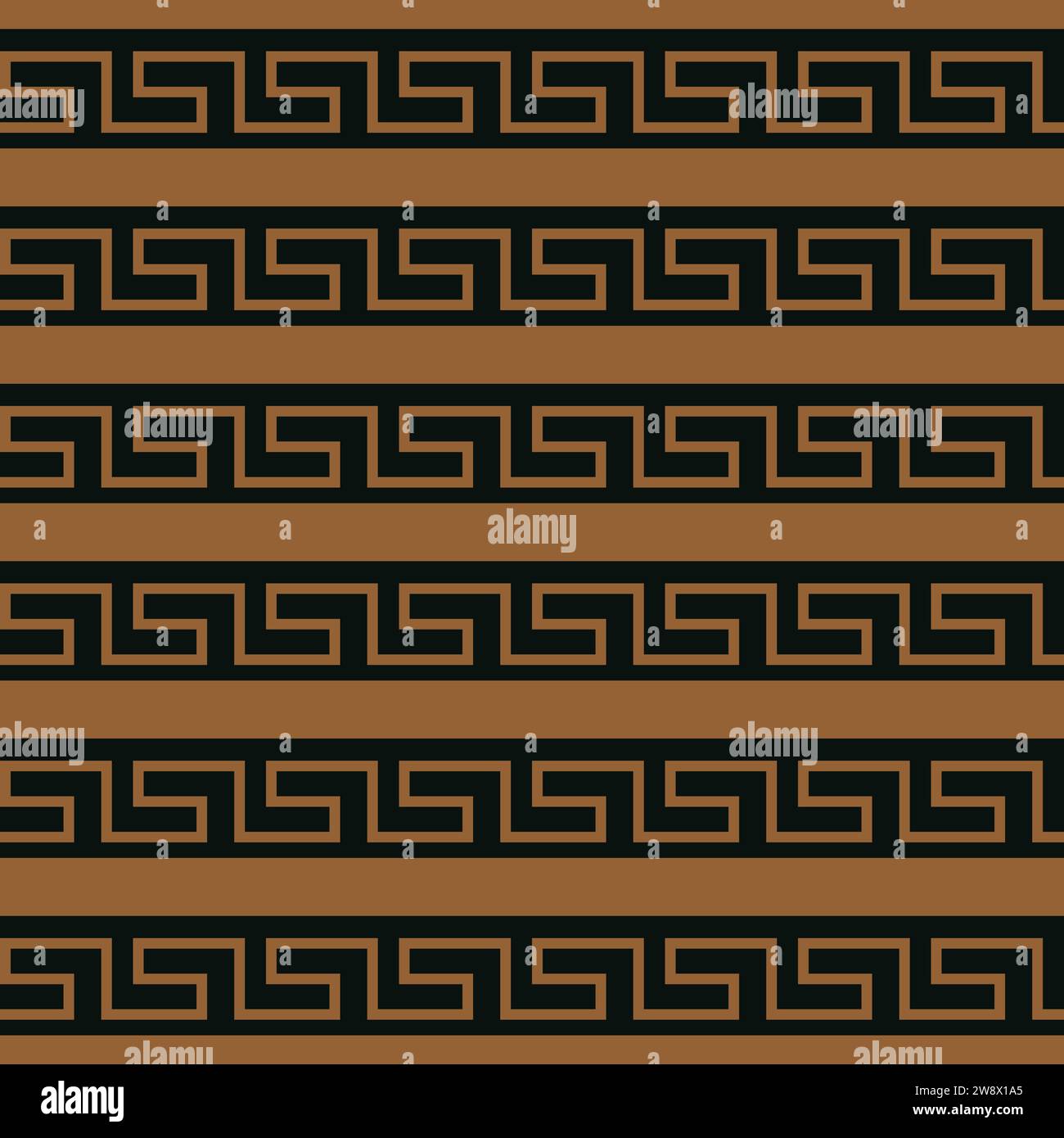 Greek border classic abstract geometric pattern background in gold and ...