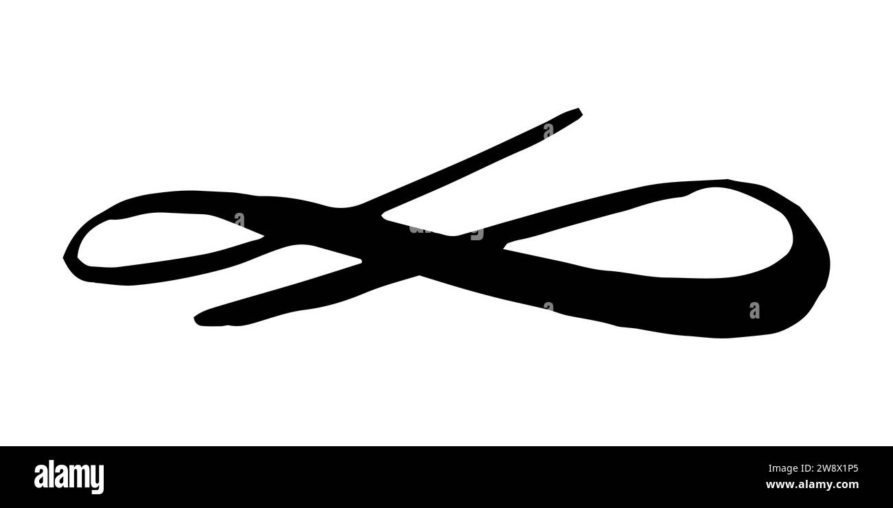 Infinity symbol hand painted with grunge brush stroke and black paint ...