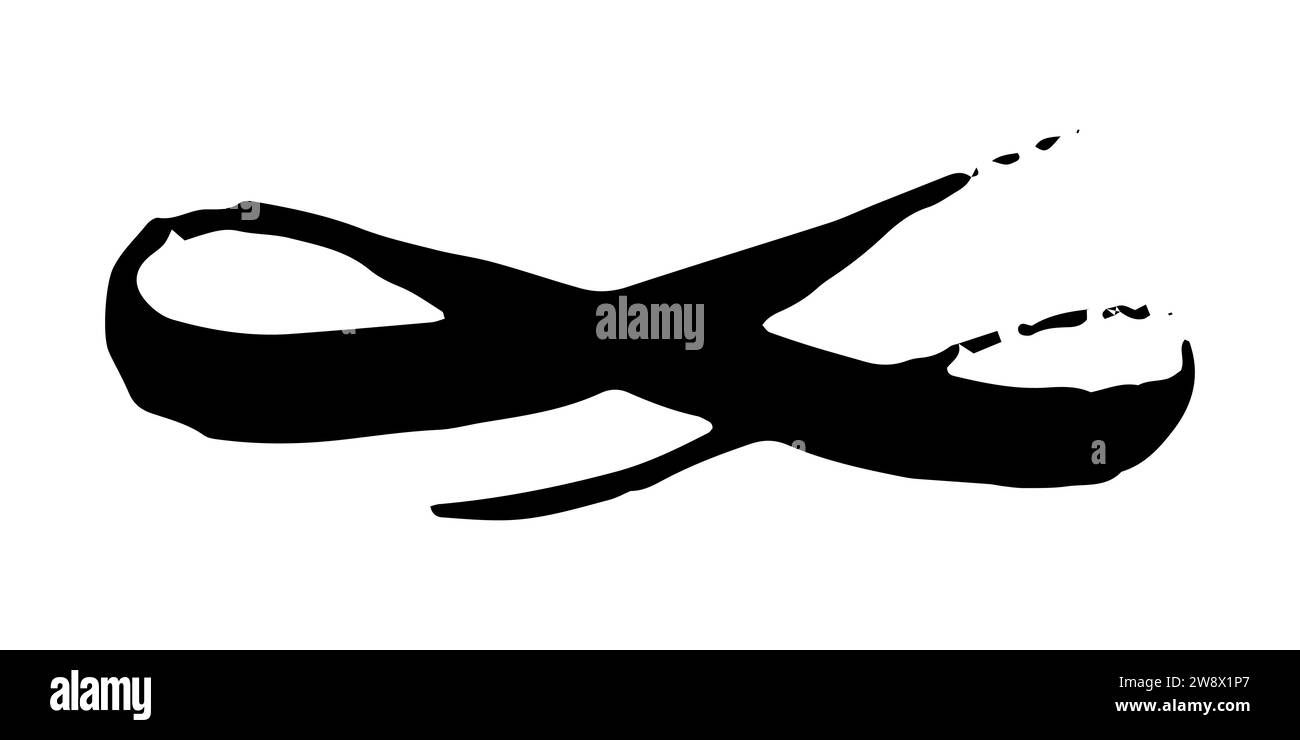 Infinity symbol hand painted with grunge brush stroke and black paint ...