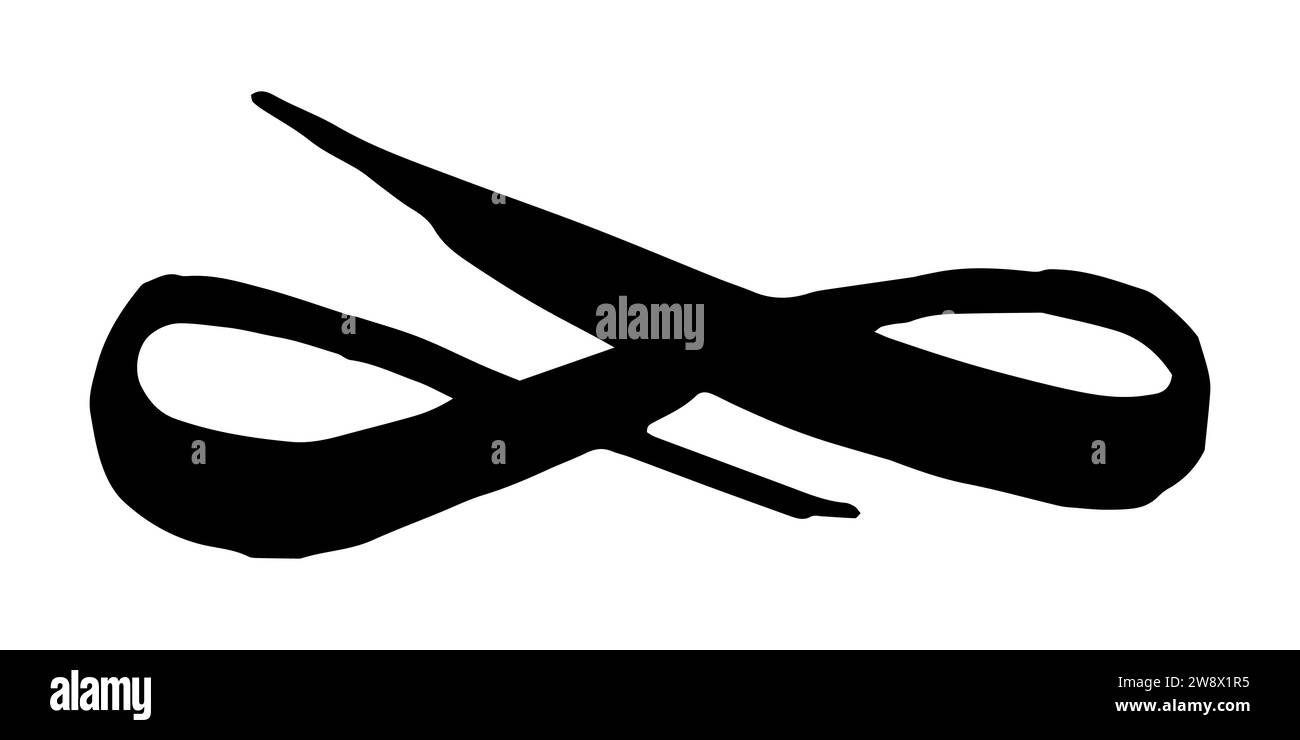 Infinity symbol hand painted with grunge brush stroke and black paint ...