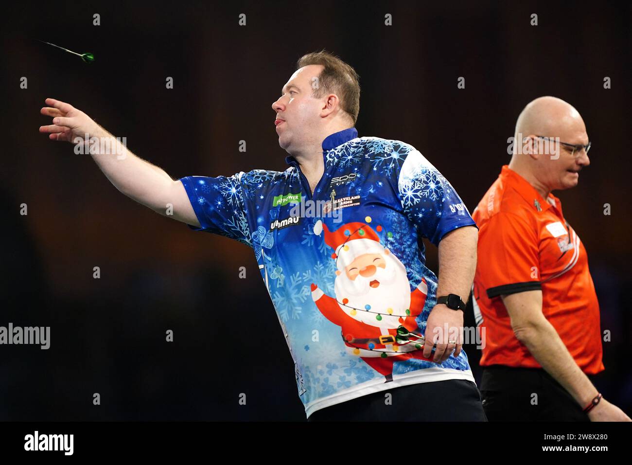 Brendan Dolan in action against Mickey Mansell (not pictured) on day ...