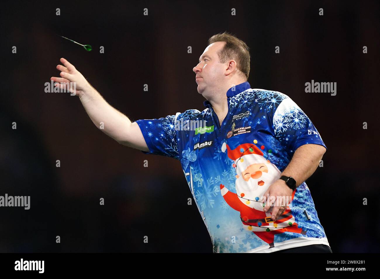 Brendan Dolan in action against Mickey Mansell (not pictured) on day ...