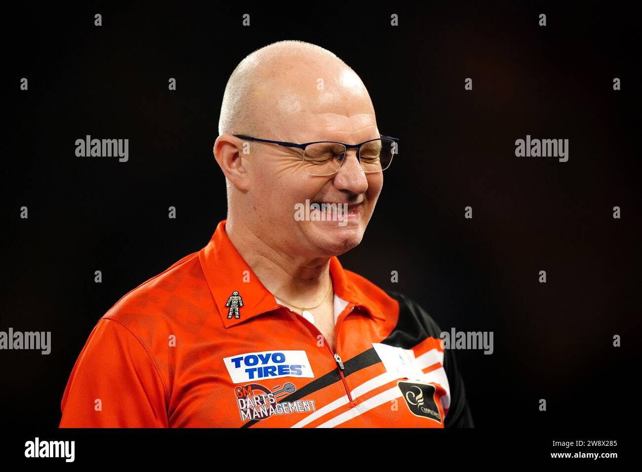 Mickey Mansell in action against Brendan Dolan (not pictured) on day ...