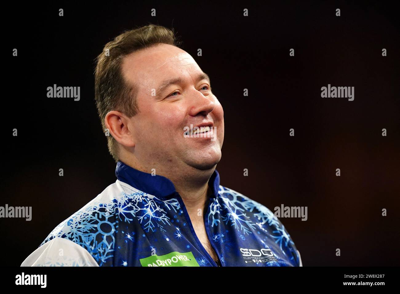 Brendan Dolan in action against Mickey Mansell (not pictured) on day ...