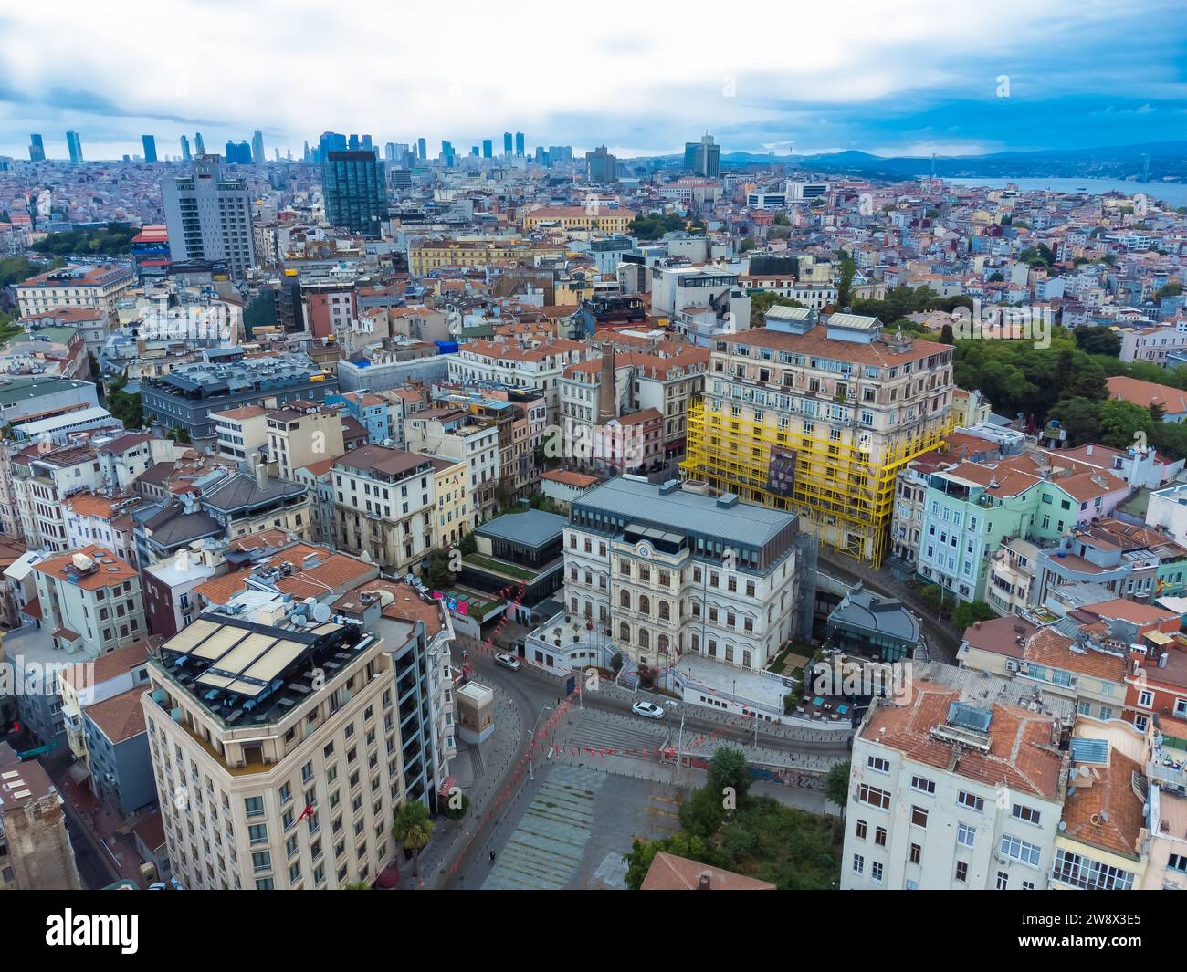 Istanbul, Turkey - September 6 2023: Drone view of Istanbul near the ...
