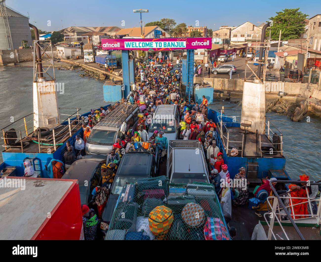 Banjul river ferry Stock Photo - Alamy