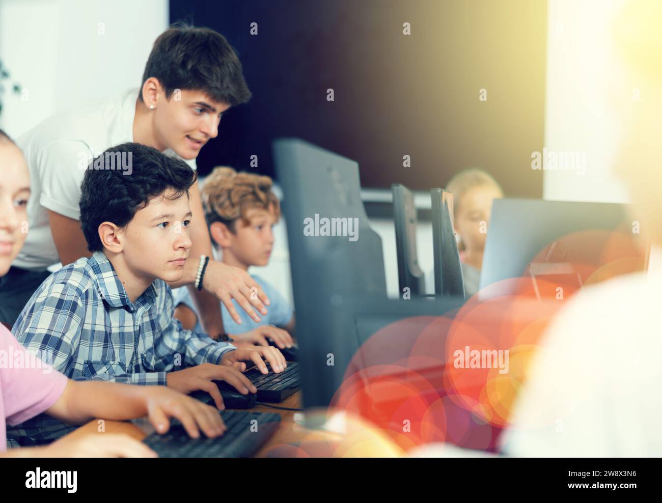 Man teaches lesson on internet hi-res stock photography and images - Alamy