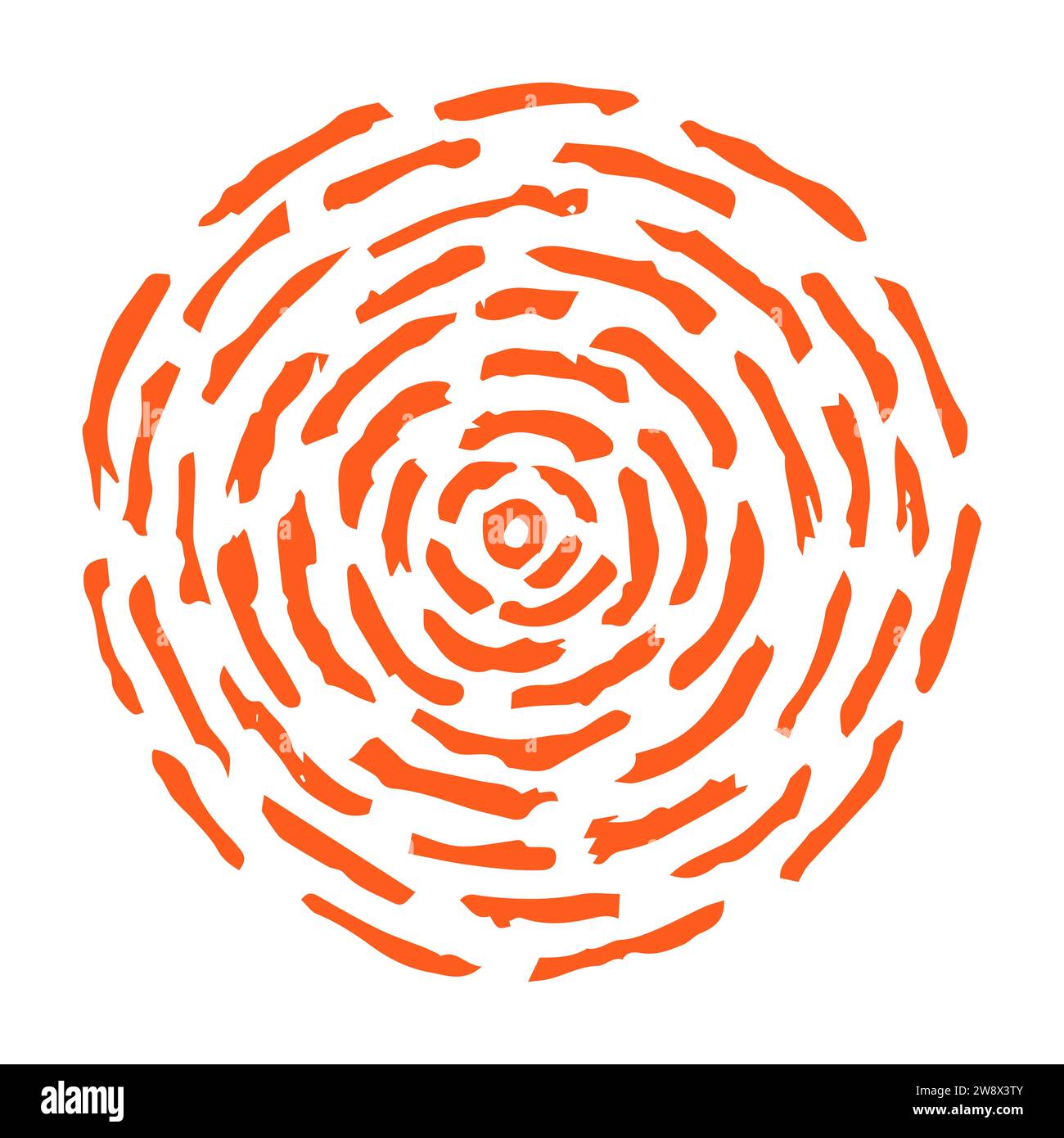 Hand drawn Sun painted with ink brush, isolated on white background ...