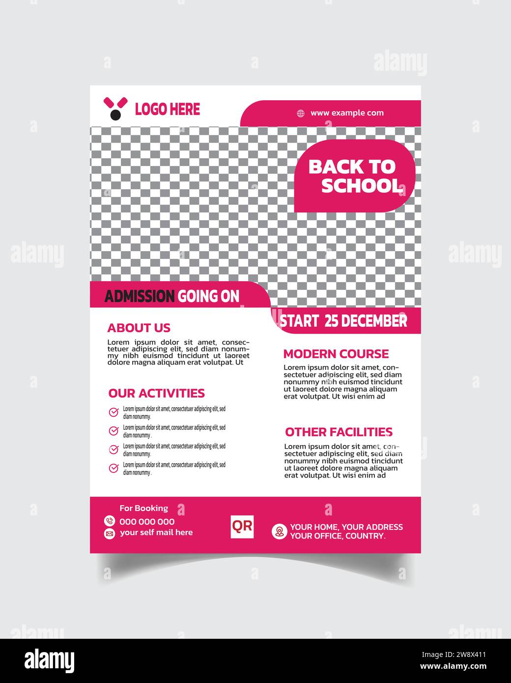 Admission flyer design a4 poster hi-res stock photography and images - Alamy