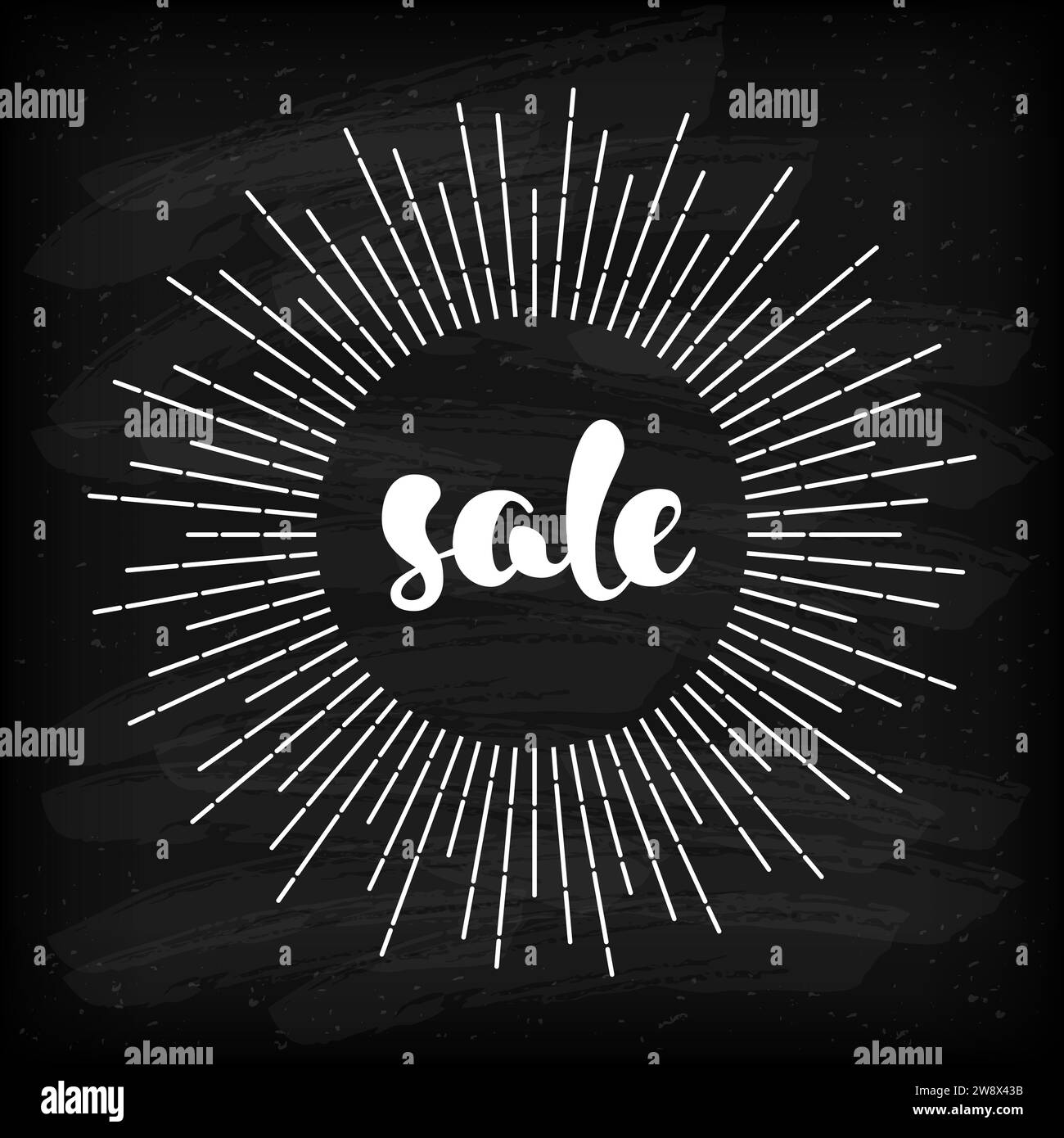 Vintage SALE poster. Hand written lettering. The word SALE with ...